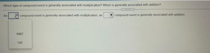 Solved Which type of compound event is generally associated | Chegg.com