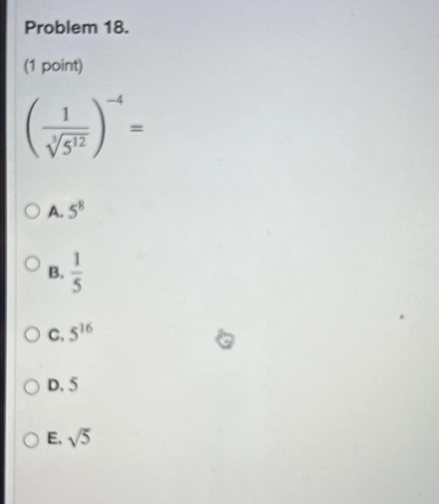 Solved Problem 18.(1 | Chegg.com