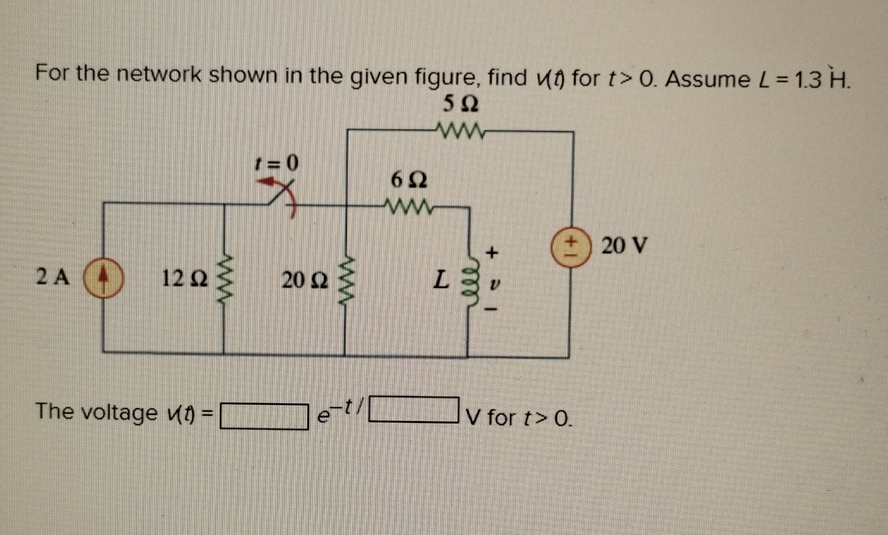 Solved For the network shown in the given figure, find kt | Chegg.com