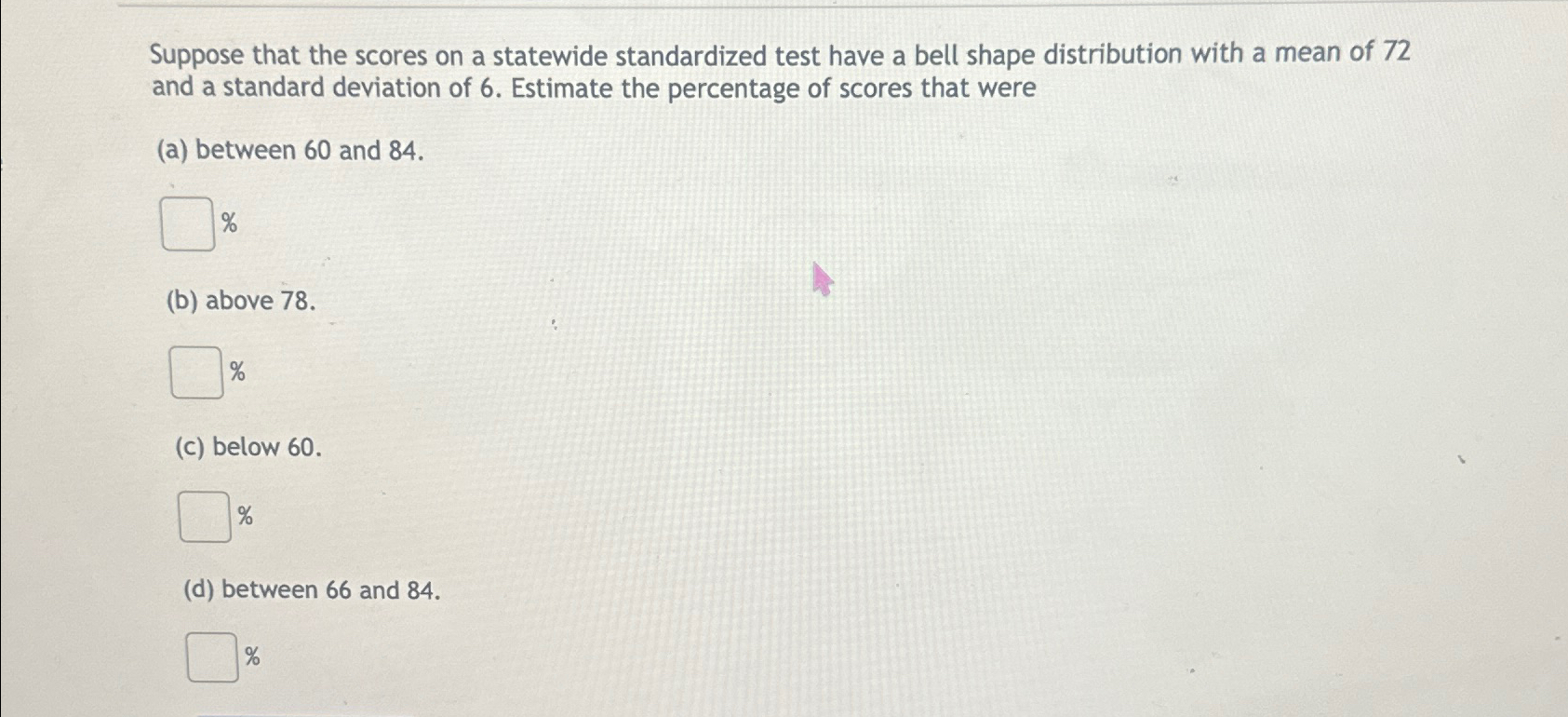 Solved Suppose that the scores on a statewide standardized | Chegg.com