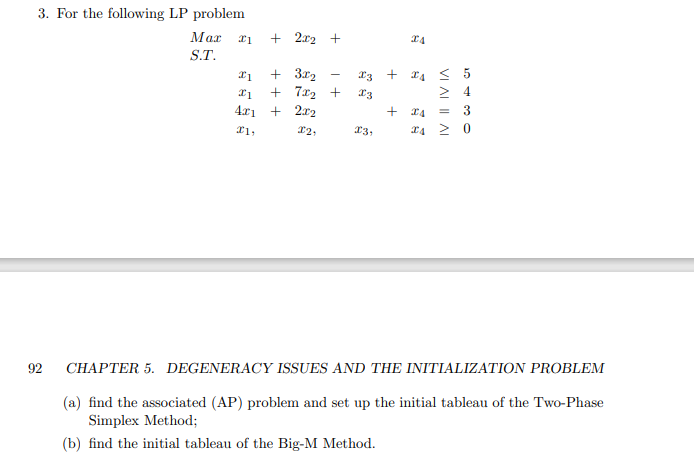 Solved Use the two-phase method to solve completely the | Chegg.com