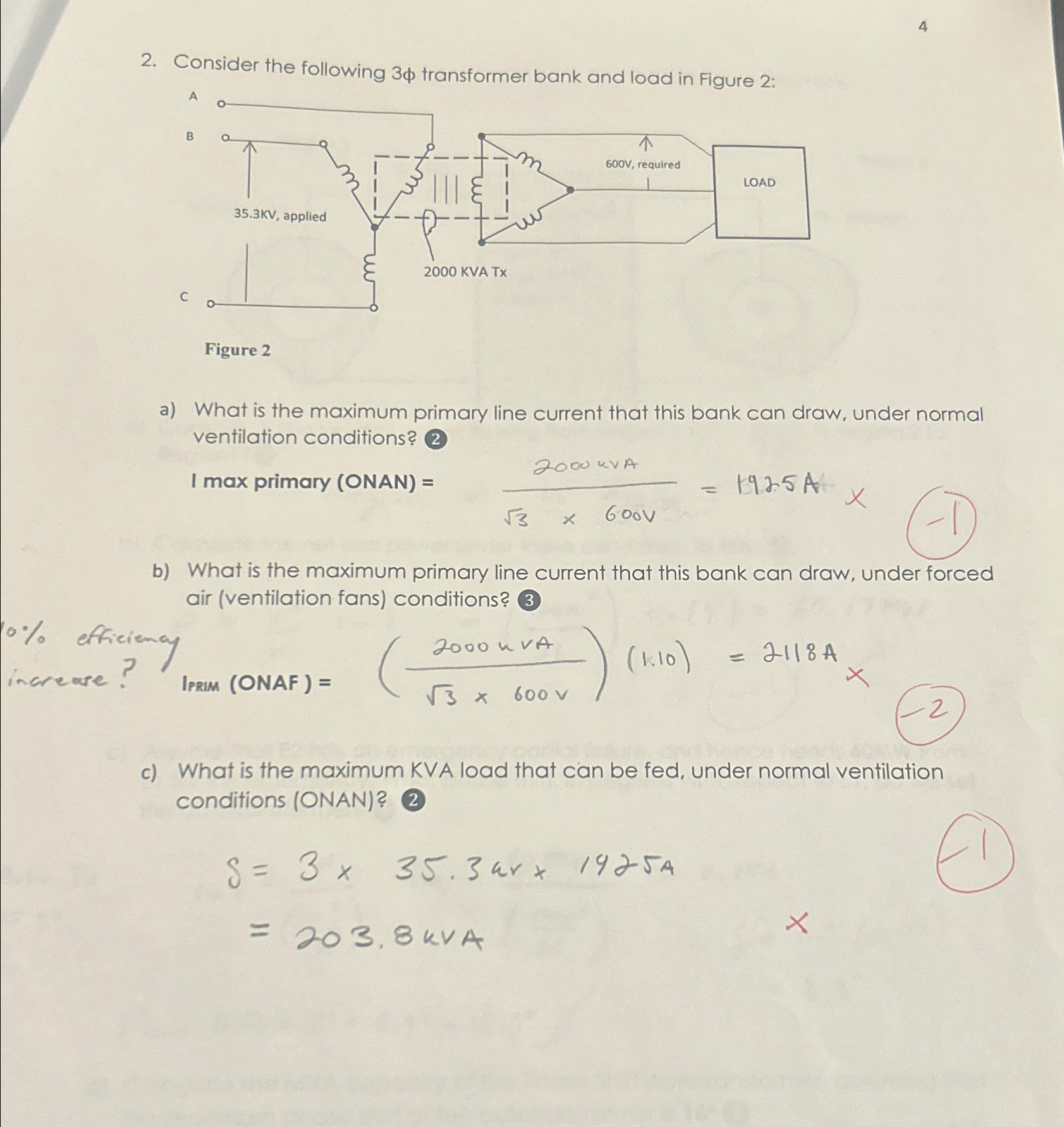 Solved 42. ﻿Consider the following 3φ ﻿transformer bank and | Chegg.com