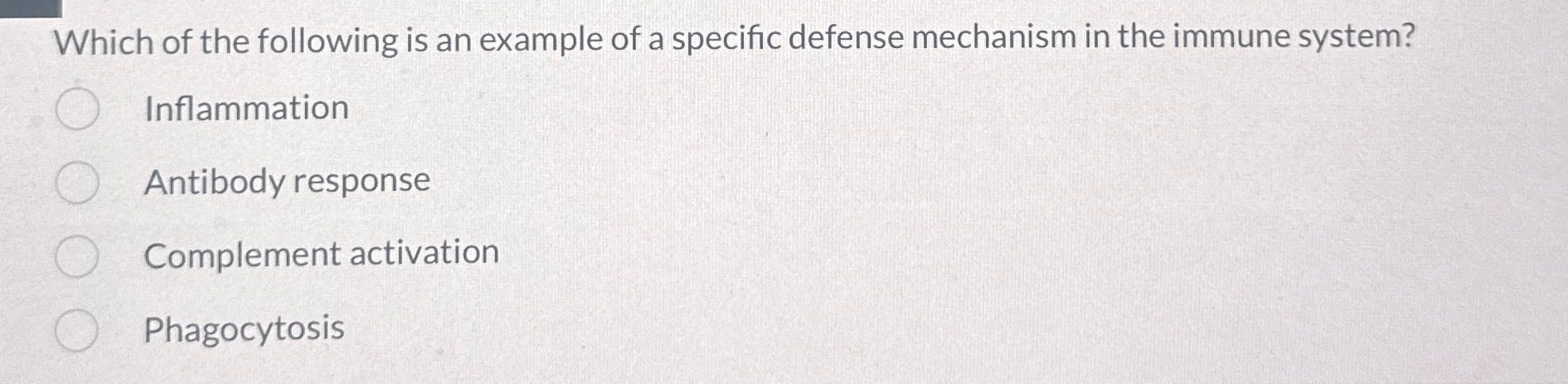 Solved Which of the following is an example of a specific | Chegg.com