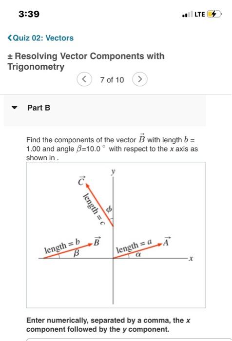 Solved \pm Resolving Vector Components with Trigonometry 7 | Chegg.com