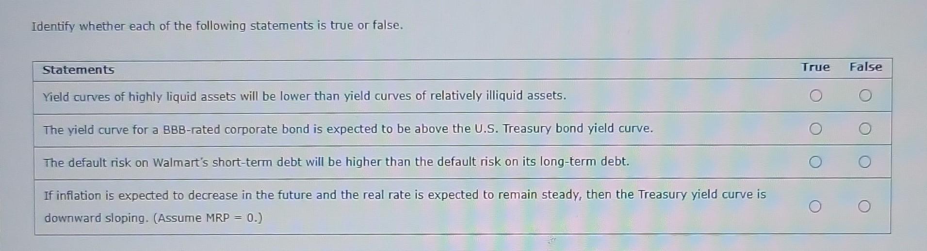 Solved Identify whether each of the following statements is | Chegg.com