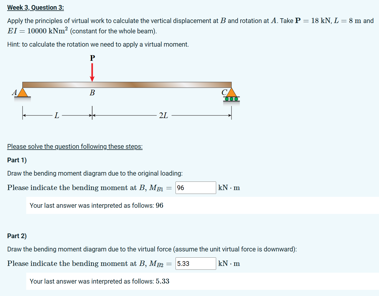 Solved Apply the principles of virtual work to calculate the | Chegg.com