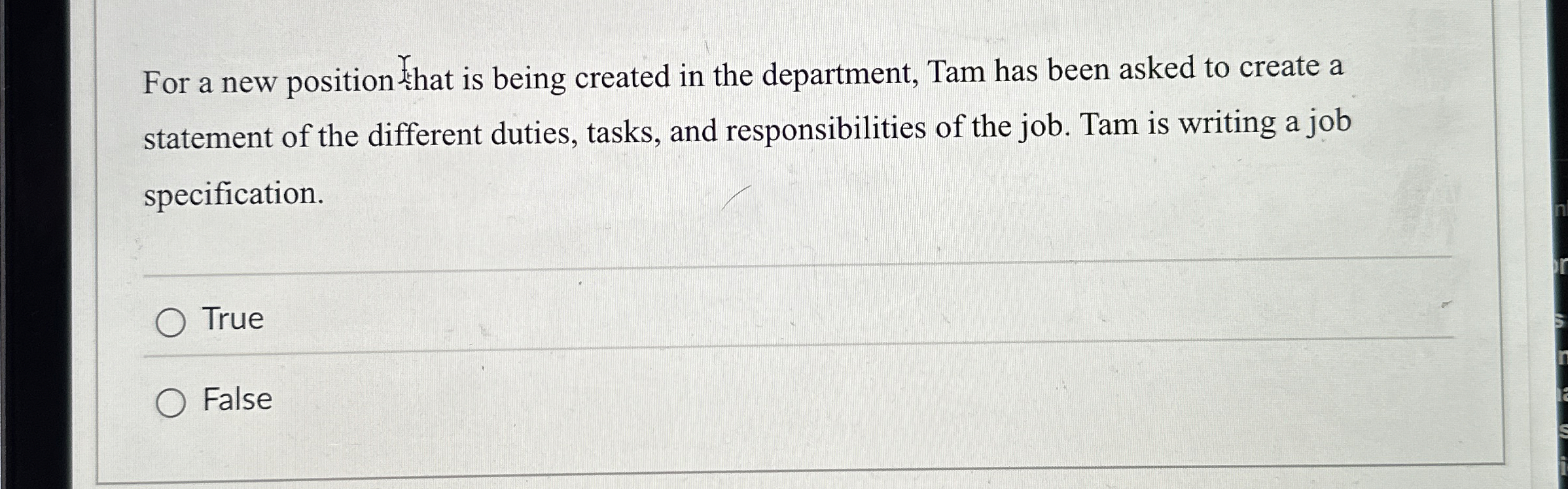 Solved statement of the different duties, tasks, and | Chegg.com