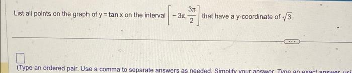 Solved List all points on the graph of Y equals 10 X on the | Chegg.com