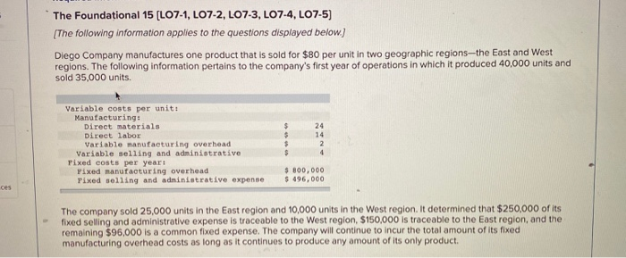 Solved The Foundational 15 [LO7-1, LO7-2, LO7-3, L07-4, | Chegg.com