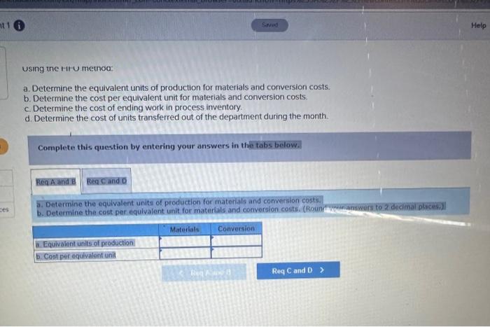 Easy Incorporated uses the FIFO method in its process | Chegg.com