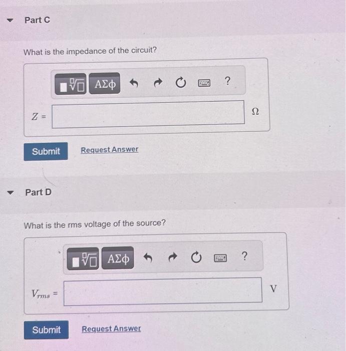 Solved An L-R-C series circuit L=0.118H,R=245Ω, and C=7.29μF | Chegg.com