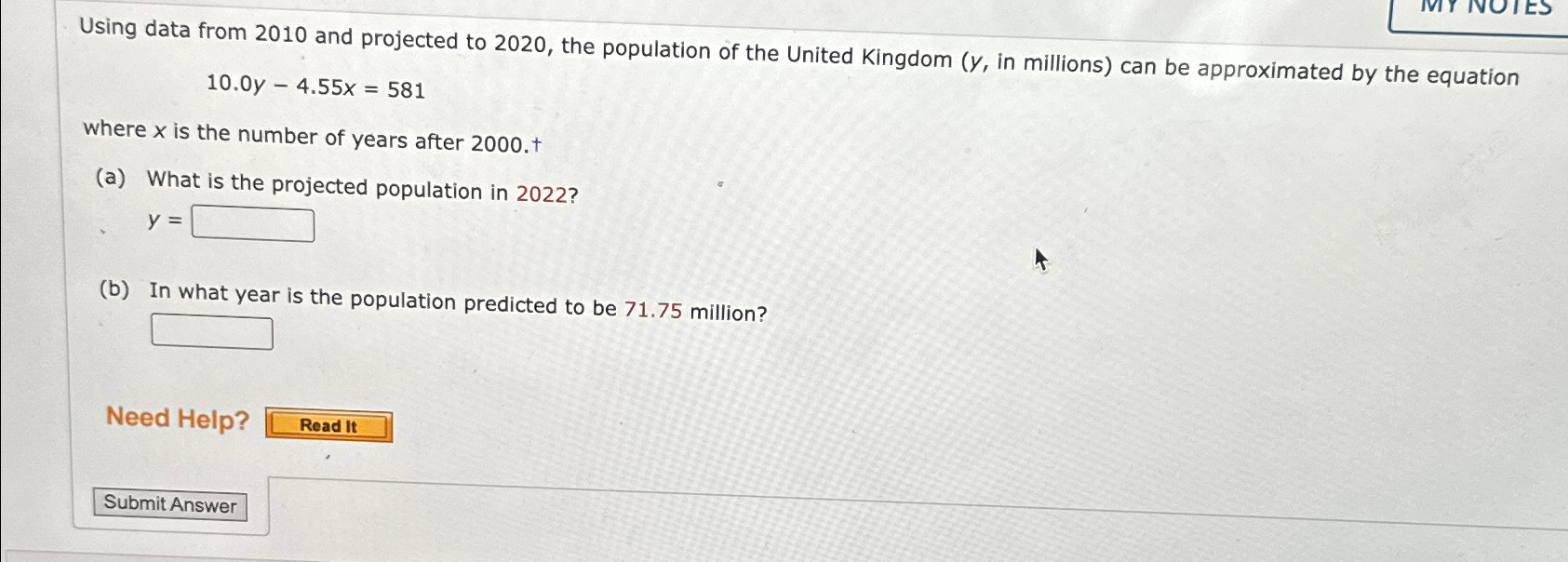Solved Using data from 2010 ﻿and projected to 2020, ﻿the | Chegg.com