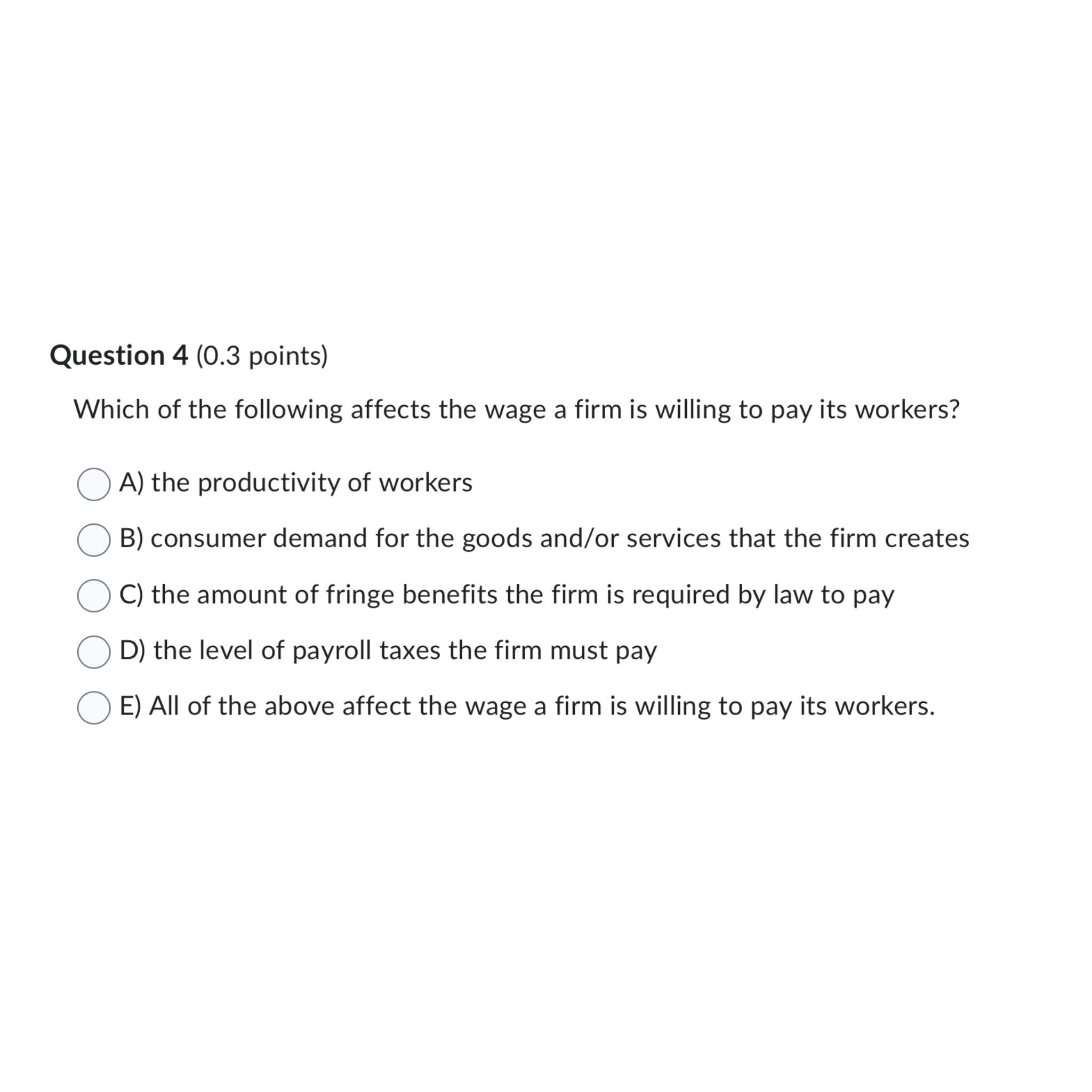 Solved Question 4 (0.3 ﻿points)Which of the following | Chegg.com