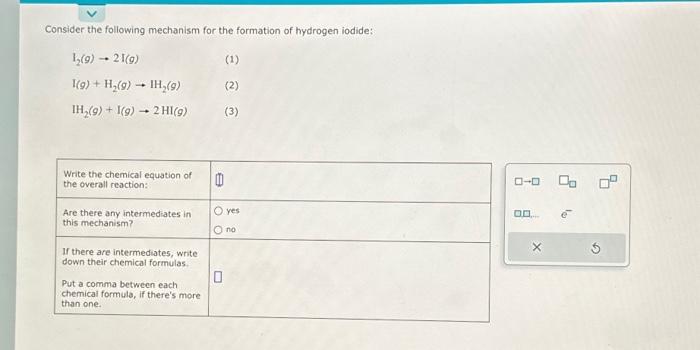 Solved Consider the following mechanism for the formation of | Chegg.com