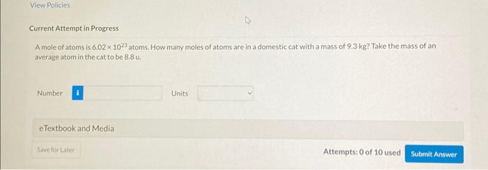 Solved A mole of atoms is 6.02x10^23. How many moles of | Chegg.com