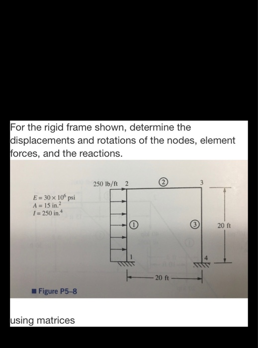 Solved 306 5 | Frame and Grid Equations 250 kb/ft 2 E = 30 x | Chegg.com