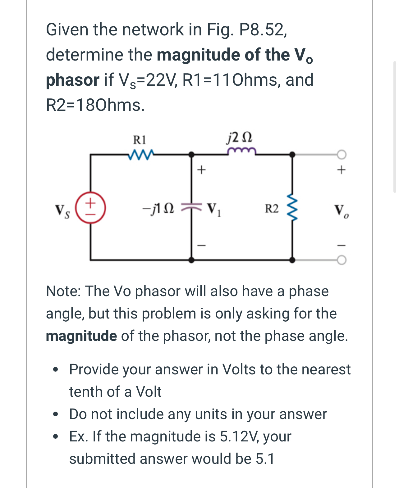 Solved Given the network in Fig. P8.52, ﻿determine the | Chegg.com