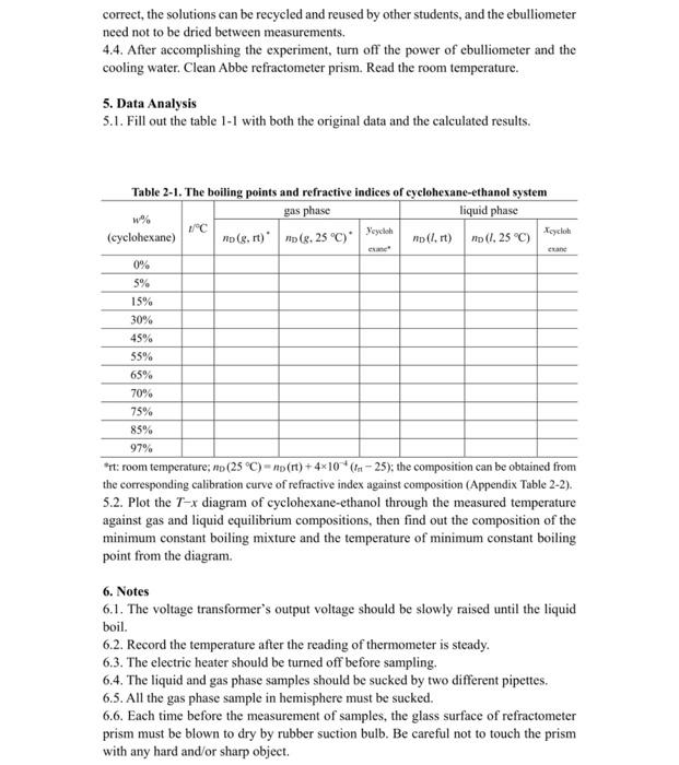Liquid Phase Diagram Experiment Experiment 04. Binary Liquid