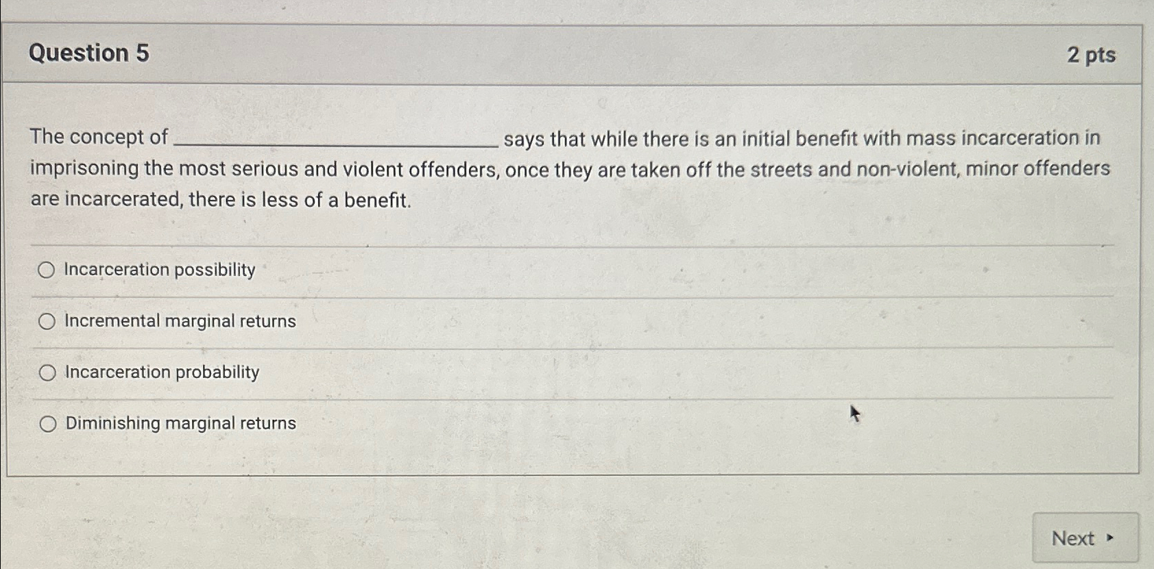 Solved Question 52 ﻿ptsThe concept of ﻿ays that while | Chegg.com