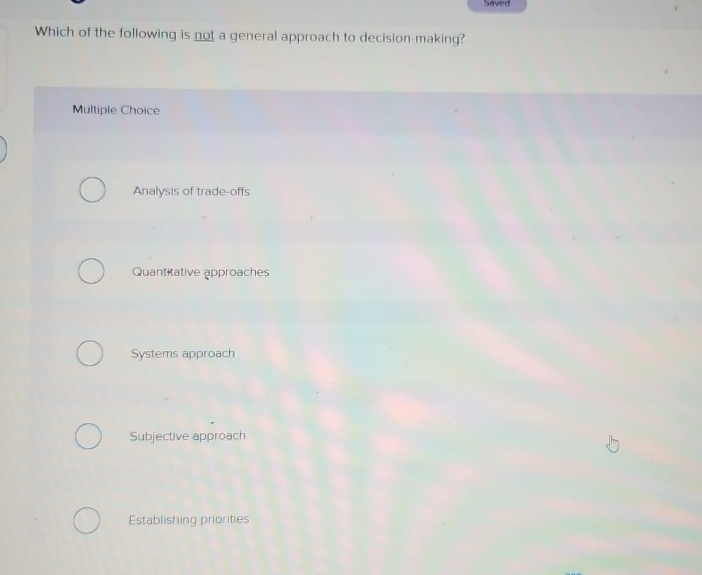 Solved Which of the following is not a general approach to | Chegg.com