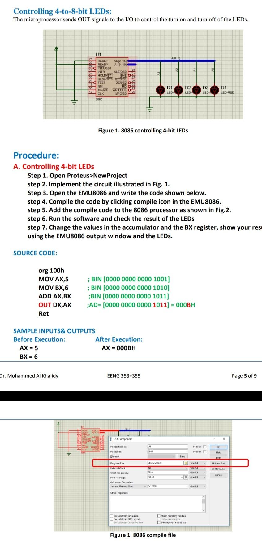 Solved Controlling 4-to-8-bit LEDs: The microprocessor sends | Chegg.com