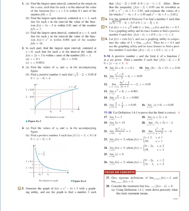 Solved 60.05 1. (a) Find the largest open interval, centered | Chegg.com