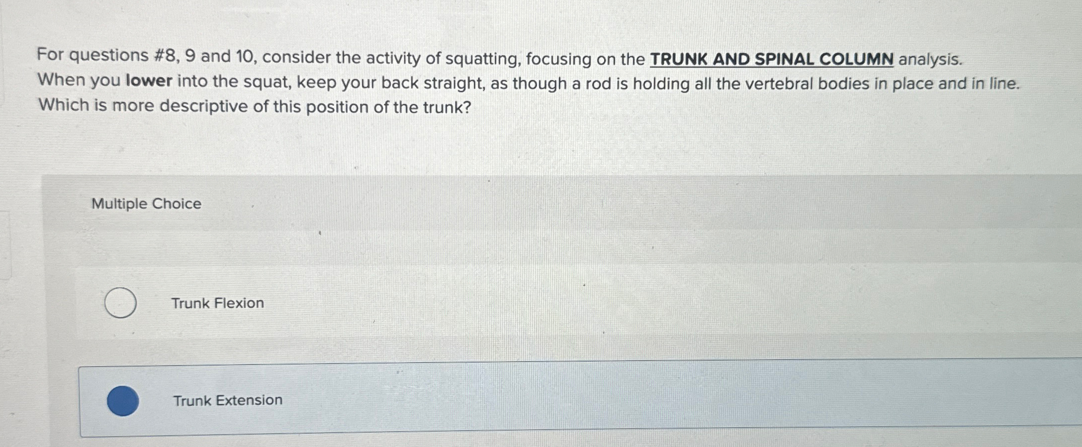 Solved For questions #8, 9 ﻿and 10, ﻿consider the activity | Chegg.com