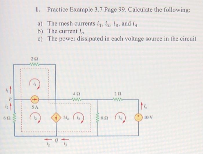 Solved 1. Practice Example 3.7 Page 99. Calculate the | Chegg.com