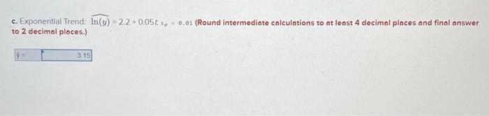 Consider the following estimated trend models. Use | Chegg.com