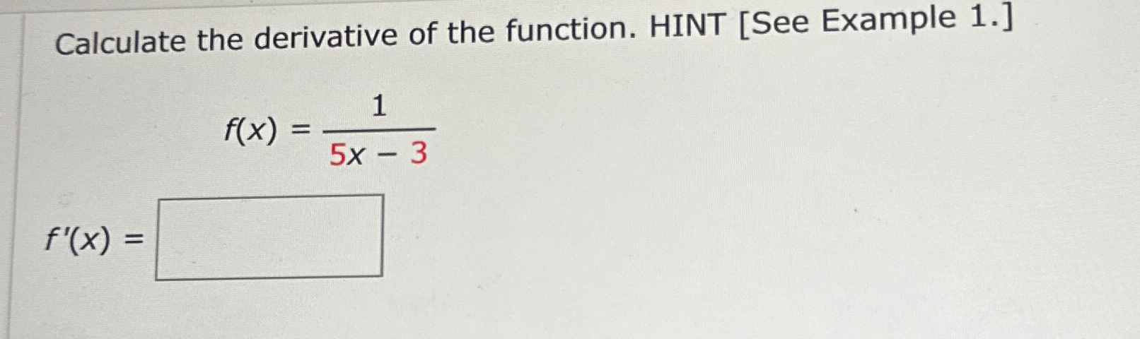 Solved Calculate the derivative of the function. HINT [See | Chegg.com
