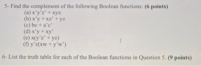 Solved Digital System Designquestion 6 5 Find The Com