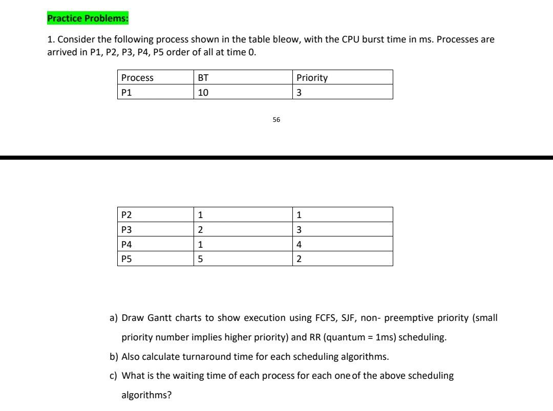 Solved Practice Problems: 1. Consider the following process | Chegg.com