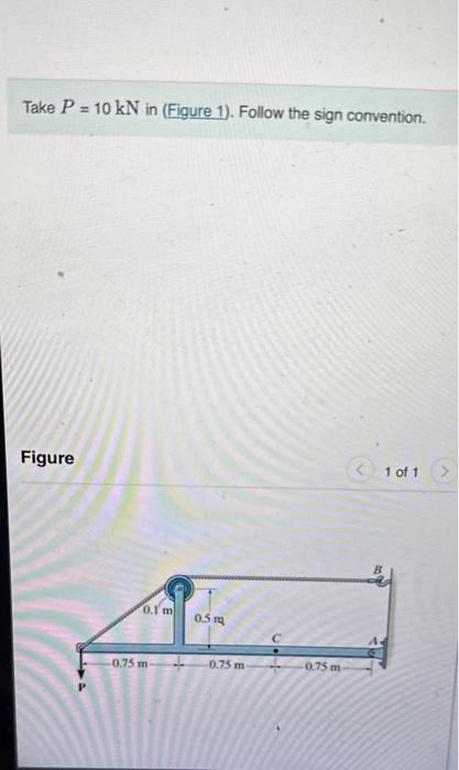 Solved Take P=10kN in (Eigure 1). Follow the sign | Chegg.com