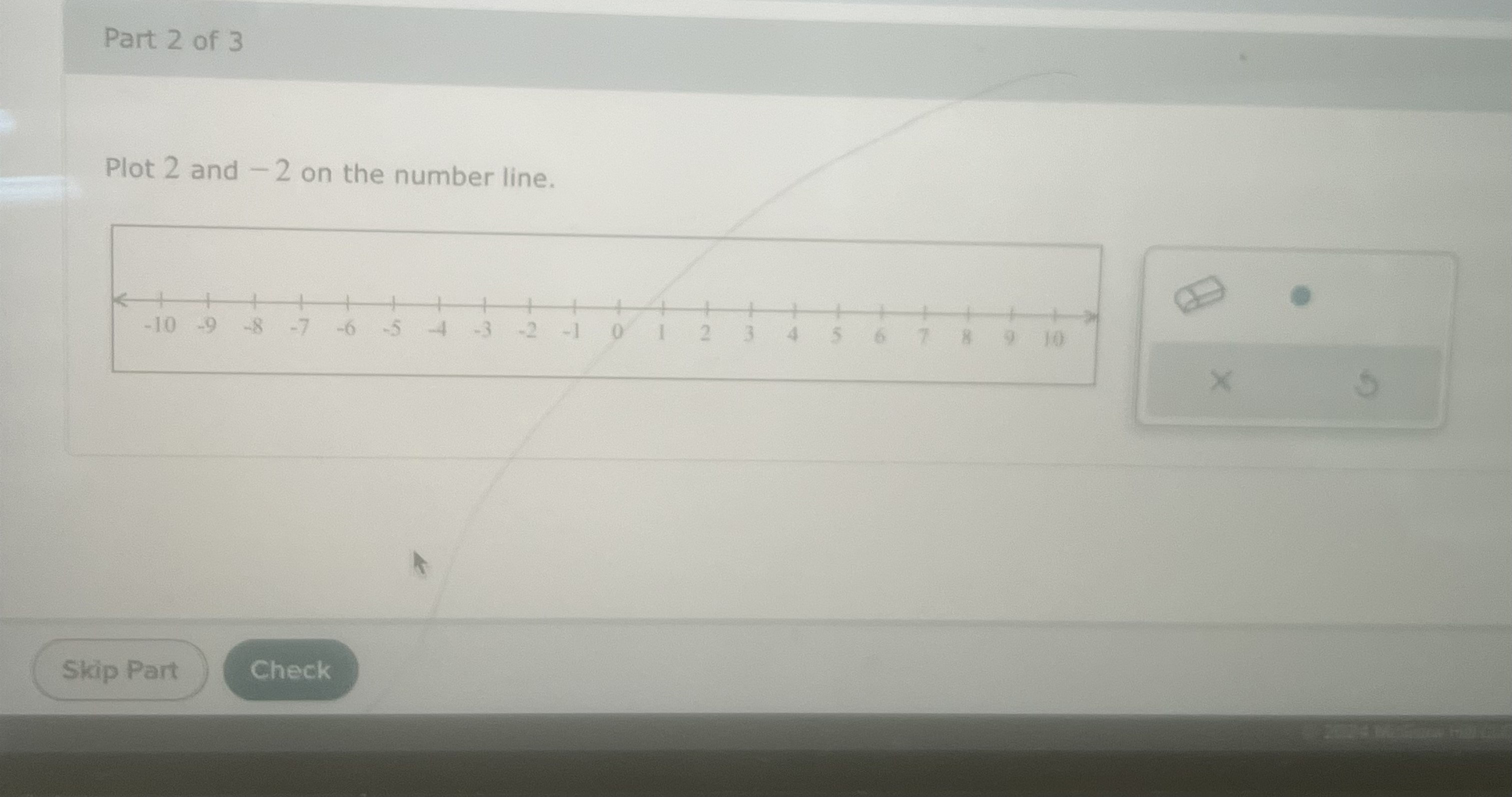 Solved Part 2 ﻿of 3Plot 2 ﻿and -2 ﻿on the number line. | Chegg.com