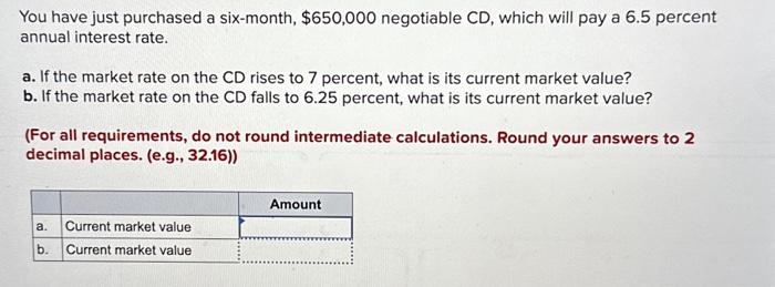 Solved You have just purchased a six-month, $650,000 | Chegg.com