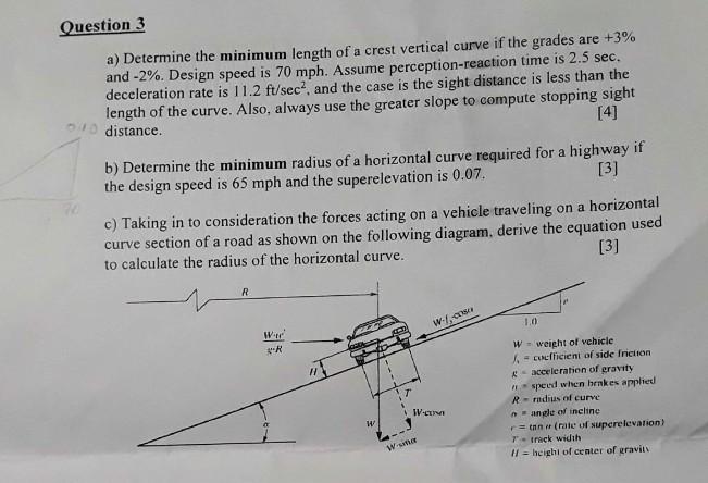 Solved distance. Question 3 a) Determine the minimum length | Chegg.com