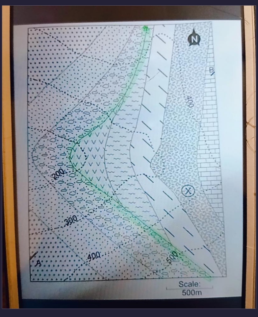 Solved Scale:500mScale:500m Callculate the dip angle for | Chegg.com