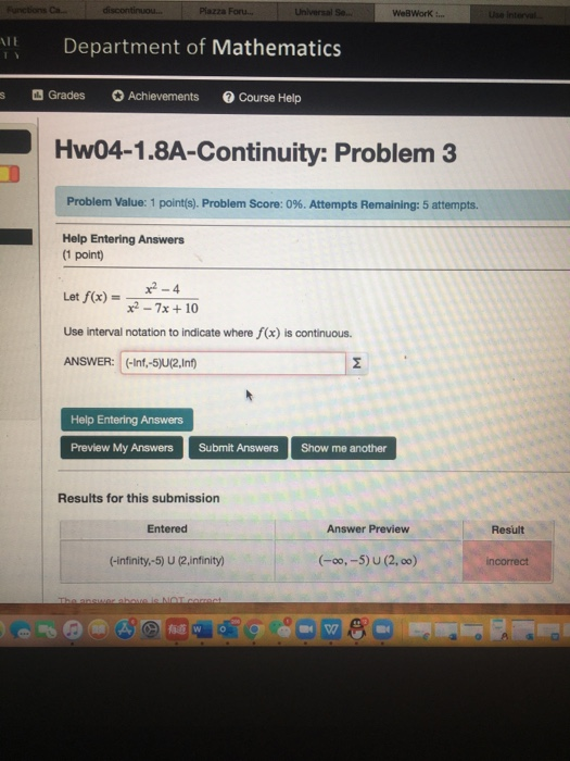 Solved functions ca discontinuou... Plazza Foru. Universale | Chegg.com