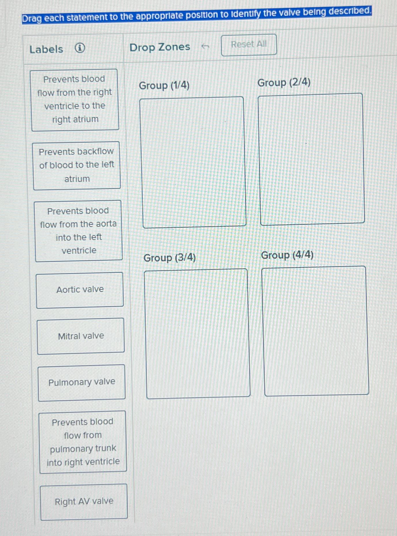 Solved Drag each statement to the appropriate position to | Chegg.com
