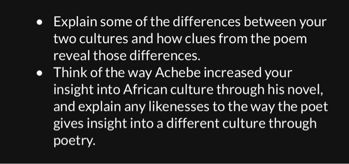 - Explain some of the differences between your two | Chegg.com