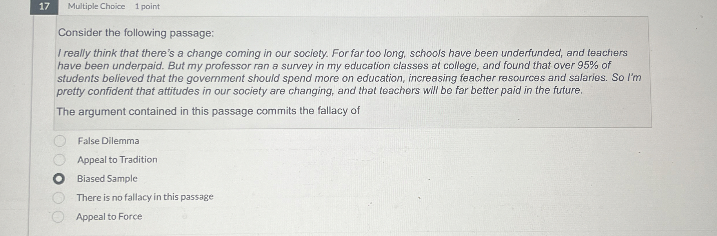 Solved 17Multiple Choice1 ﻿pointConsider the following | Chegg.com