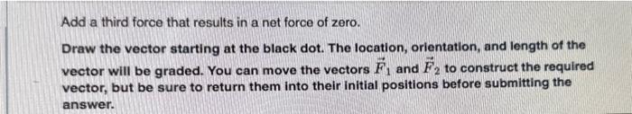 Solved Add a third force that results in a net force of | Chegg.com