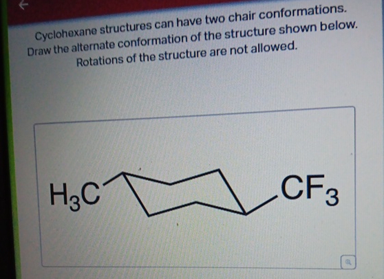 Solved Cyclohexane structures can have two chair | Chegg.com