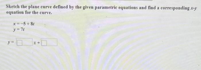 Solved Sketch the plane curve defined by the given | Chegg.com