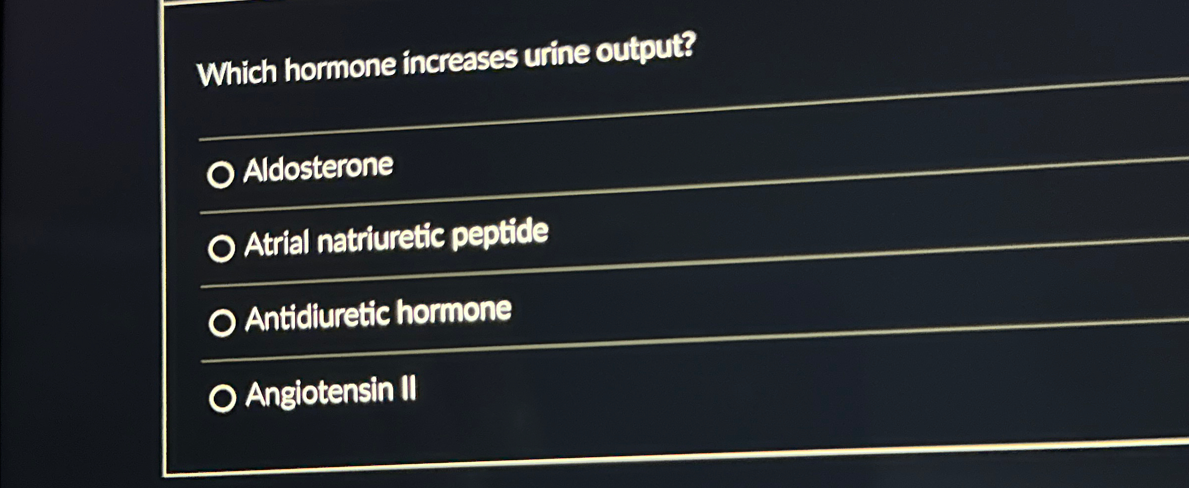 Solved Which hormone increases urine | Chegg.com