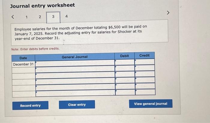 Solved Journal entry worksheet On December 1,2024 , the | Chegg.com