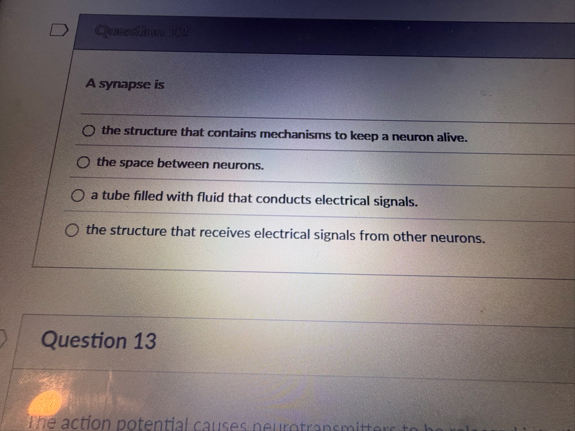 Solved A synapse is ﻿the structure that contains mechanisms | Chegg.com