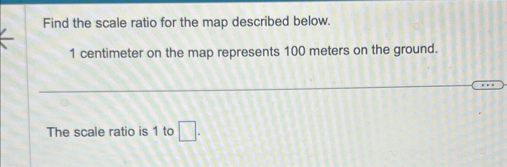 Solved Find the scale ratio for the map described below.1 | Chegg.com