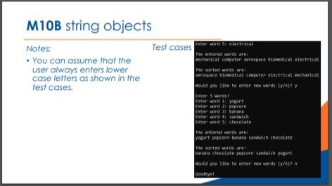 Solved M10B string objects 1. Write a void function called | Chegg.com