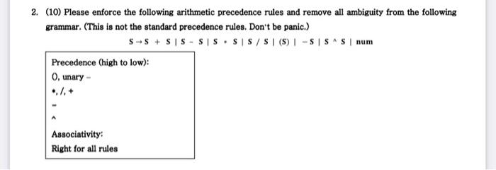 Solved 2. (10) Please enforce the following arithmetic | Chegg.com